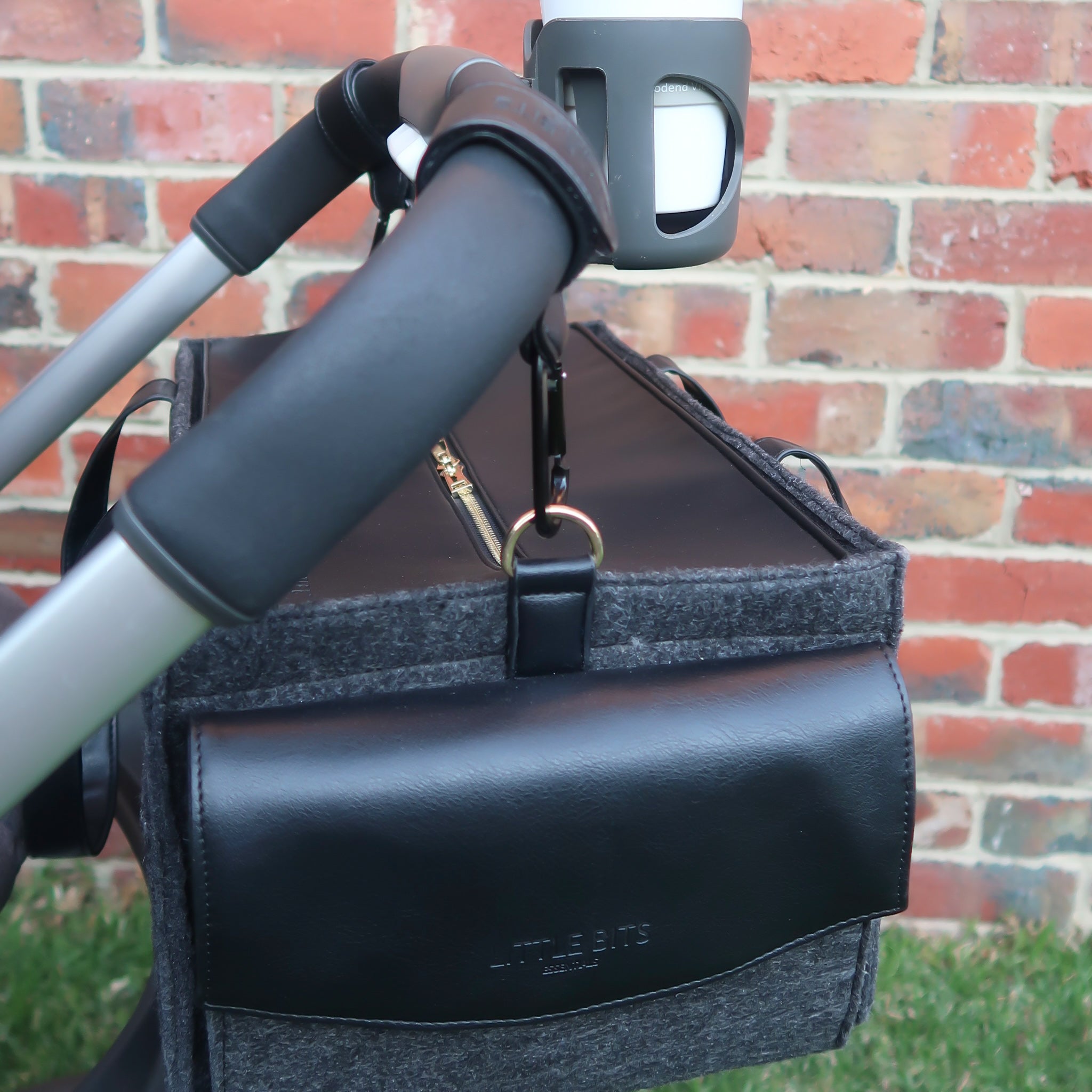 The Caddy Bag Bundle Vegan Leather Top (Grey/Black) – Little Bits ...